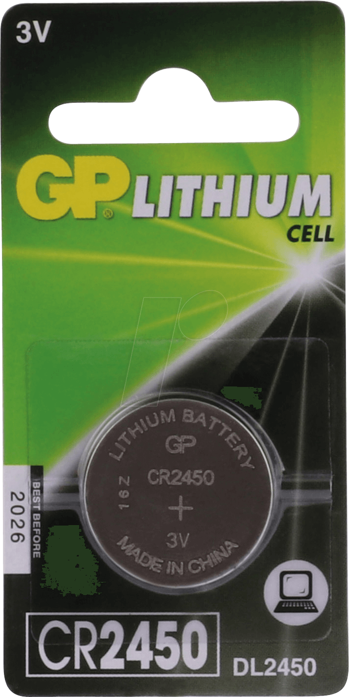 CR 2450 GP Lithium Knopfzelle 3 V 610 MAh 24 0x5 0 Mm Hier Online
