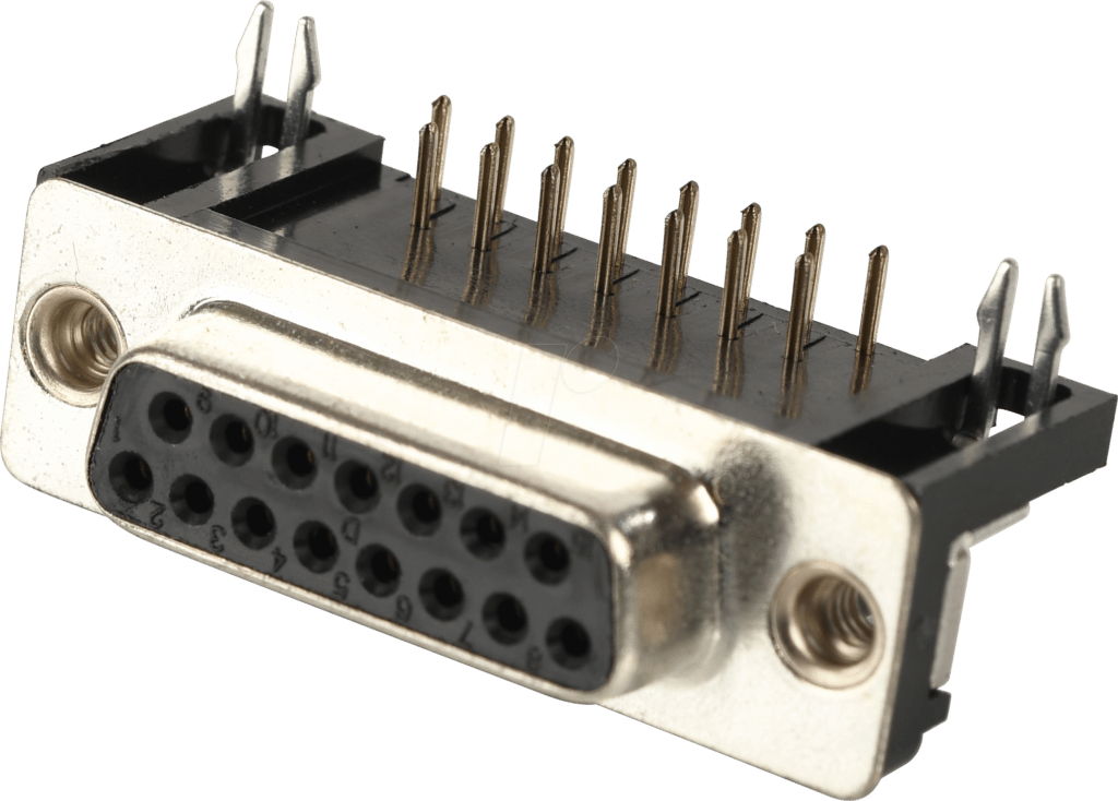 W+P 107-15-2-1-0 - D-SUB Buchse, 15-polig, gewinkelt hier online kaufen bei lan.de