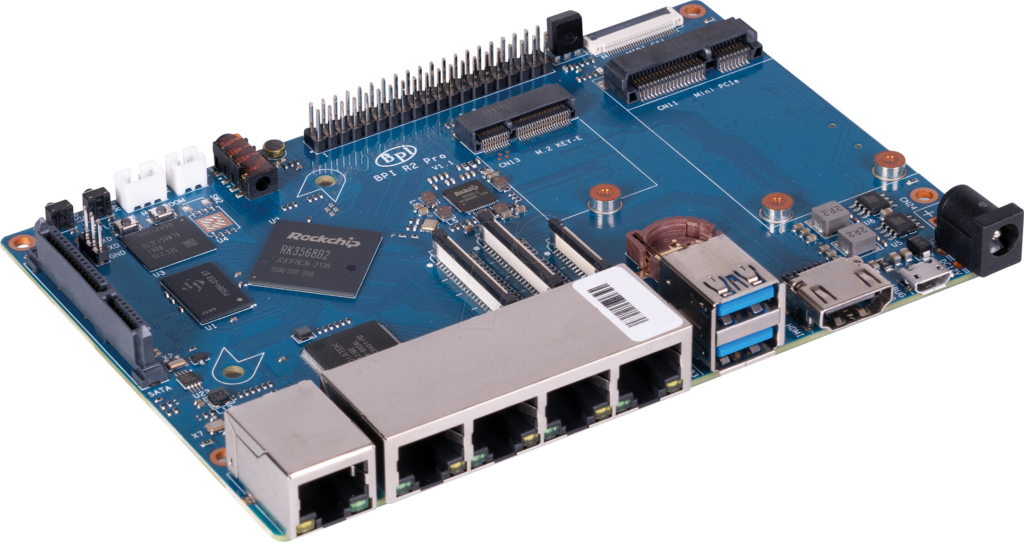 BANANA PI R2 PRO - Banana Pi Router 2 Pro, 4x 2GHz, 2GB, 5x 1 Gbit ...